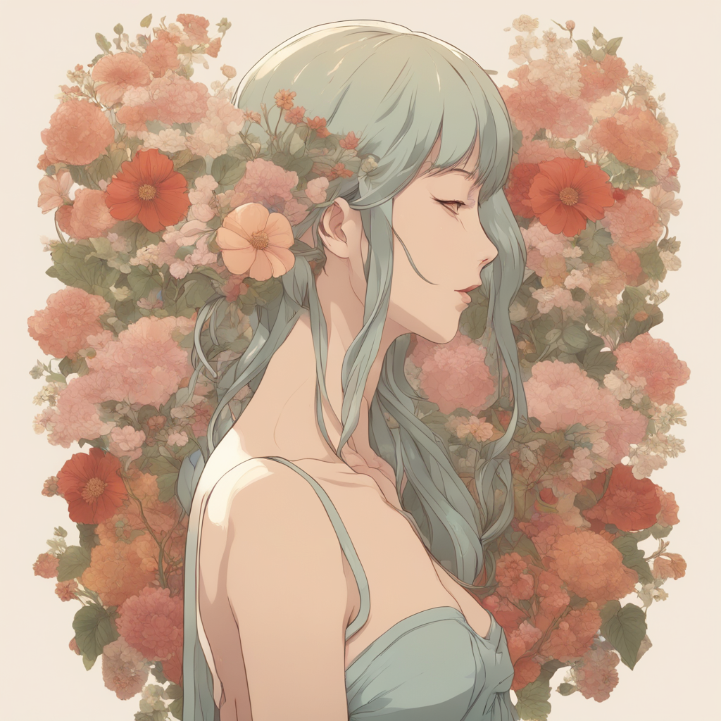 KREA AI - vintage anime, studio ghibli anime style, side pro...