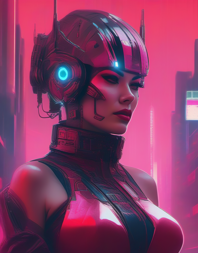 KREA AI - retro-cyberpunk Cyborg sith Empress of Saturn Ligh...