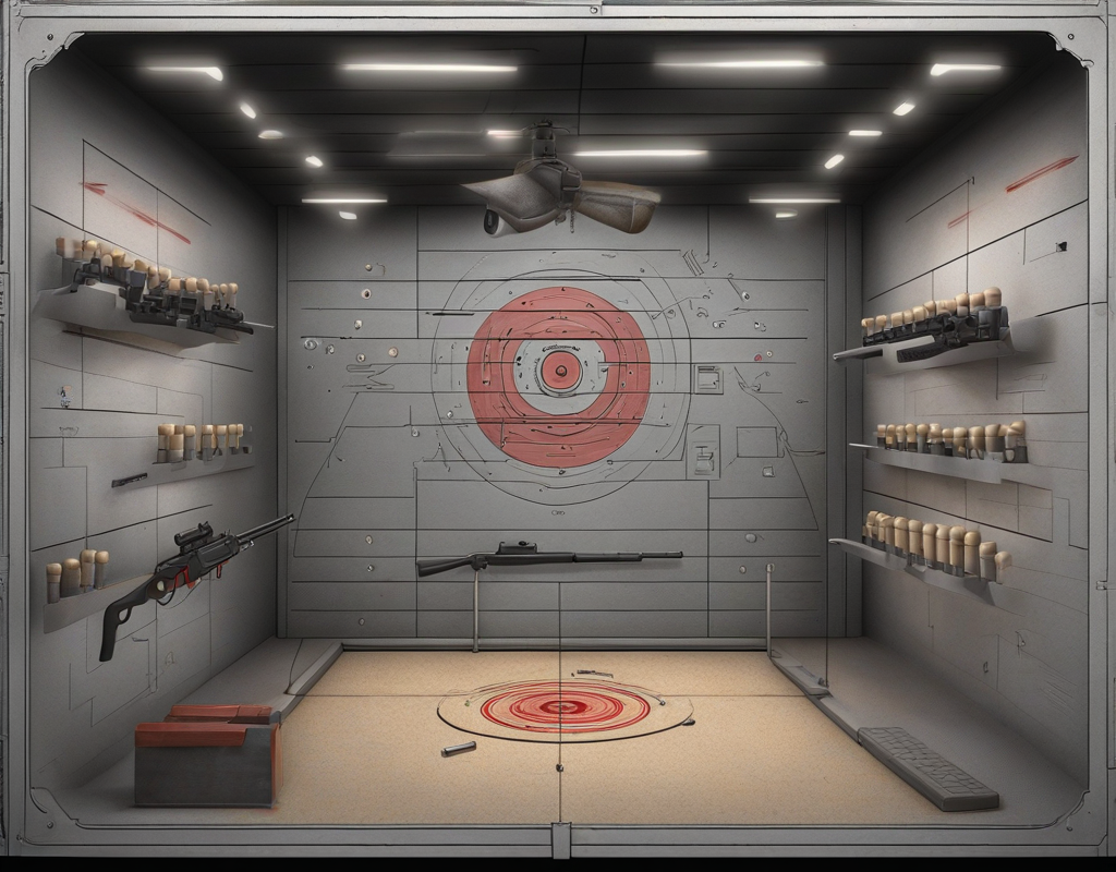 KREA AI - shooting range diagram, 3d drawing, hyper realisti...