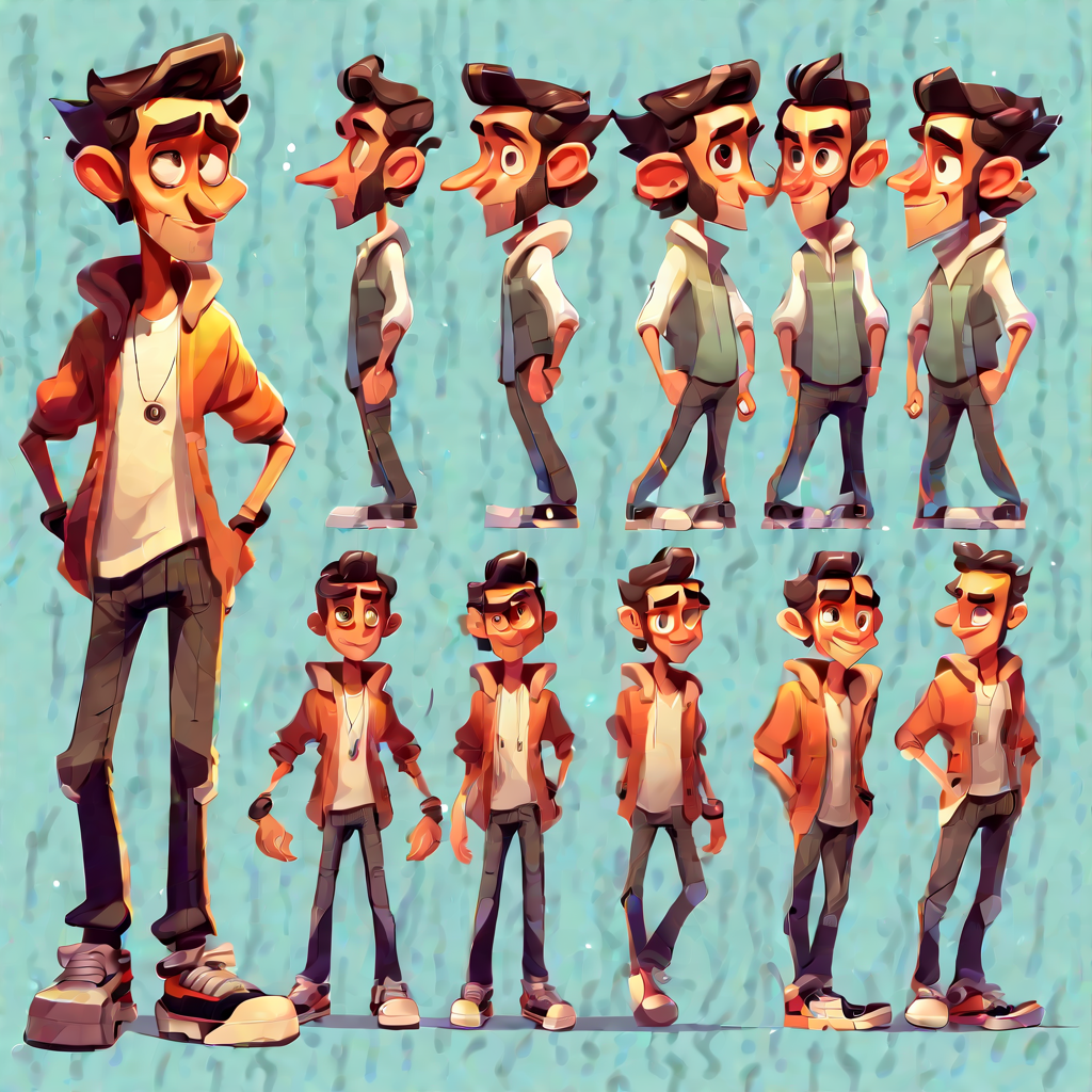 KREA AI - Character Design page, famous dj cartoon character...