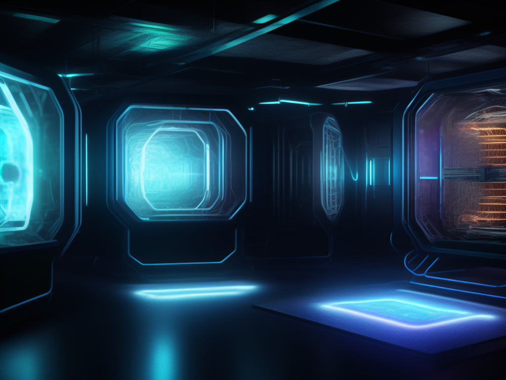 KREA AI - deep underground lab, holographic modules, compute...