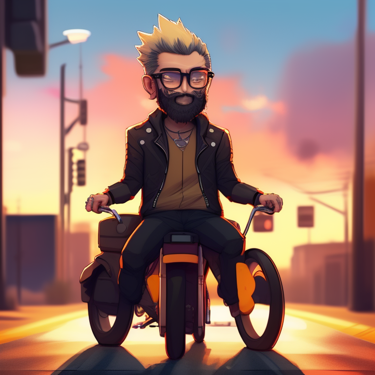 KREA AI - emote style, leather jacket wearing style , full b...