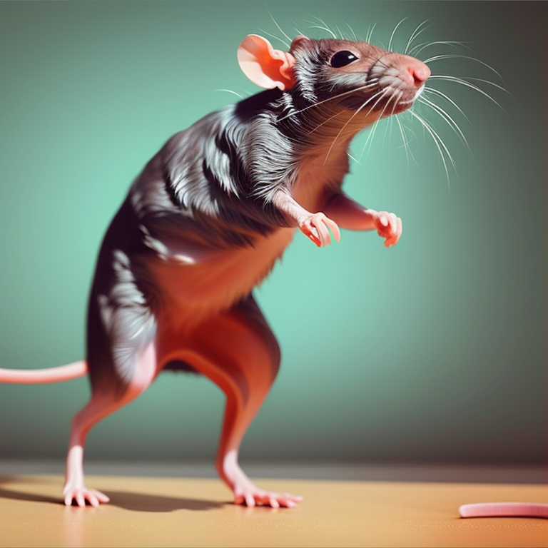 KREA AI - funny rat wearing sari and standing on two legs in...