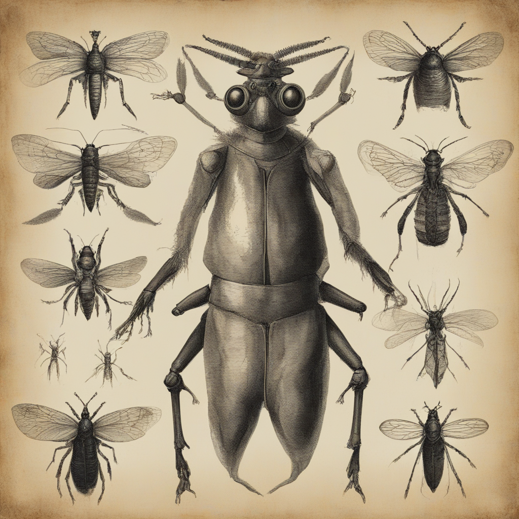 KREA AI - Scary hybridization of humans and insects catalogu...