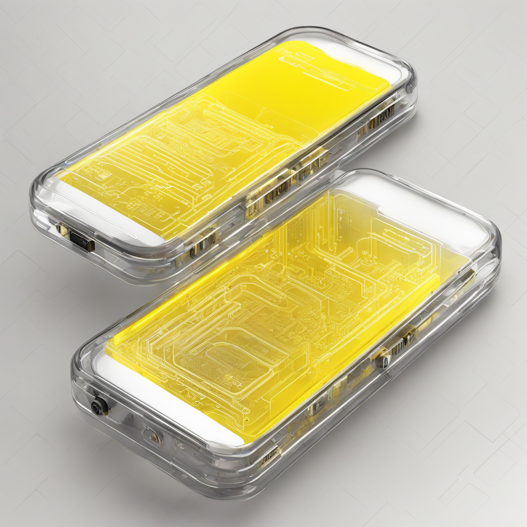KREA AI - Transparent 3d mobile phone, internal circuitry is...