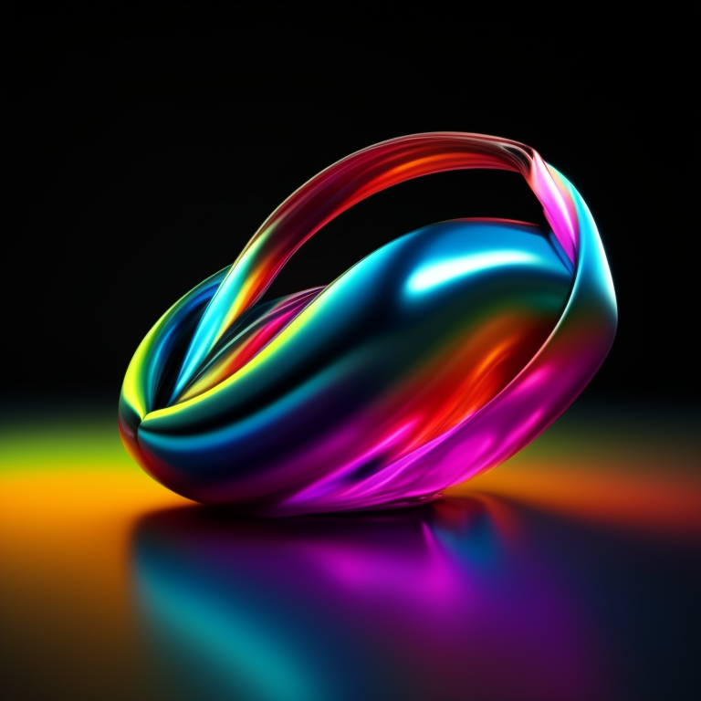 KREA AI - levitating 3d abstract object, vivid colors, highl...