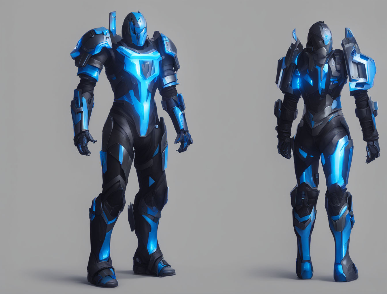 KREA AI - a futuristic battle armor suit suit , with themed ...