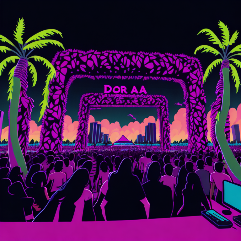 KREA AI - dora the explorer ultra miami 2016 stage
