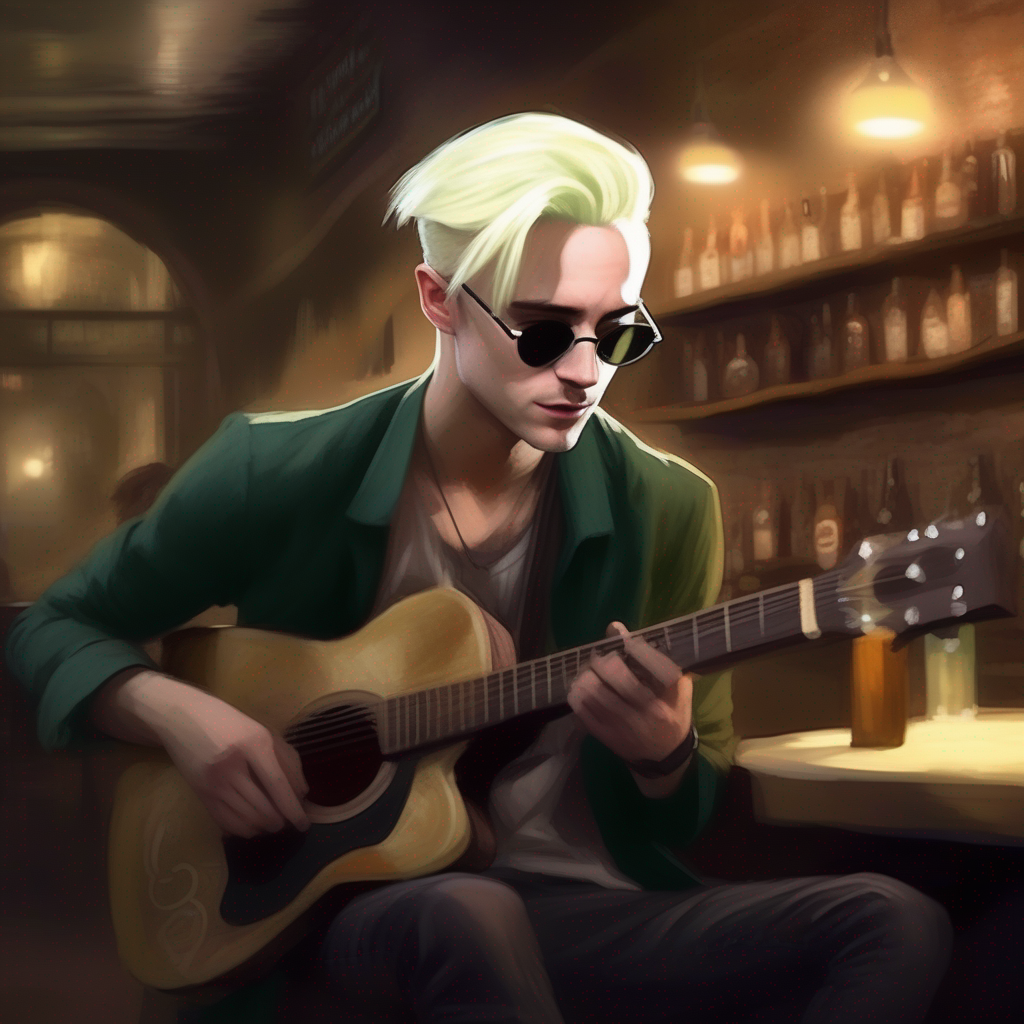 KREA AI - Realistic modern day Draco Malfoy, hipster, playin...