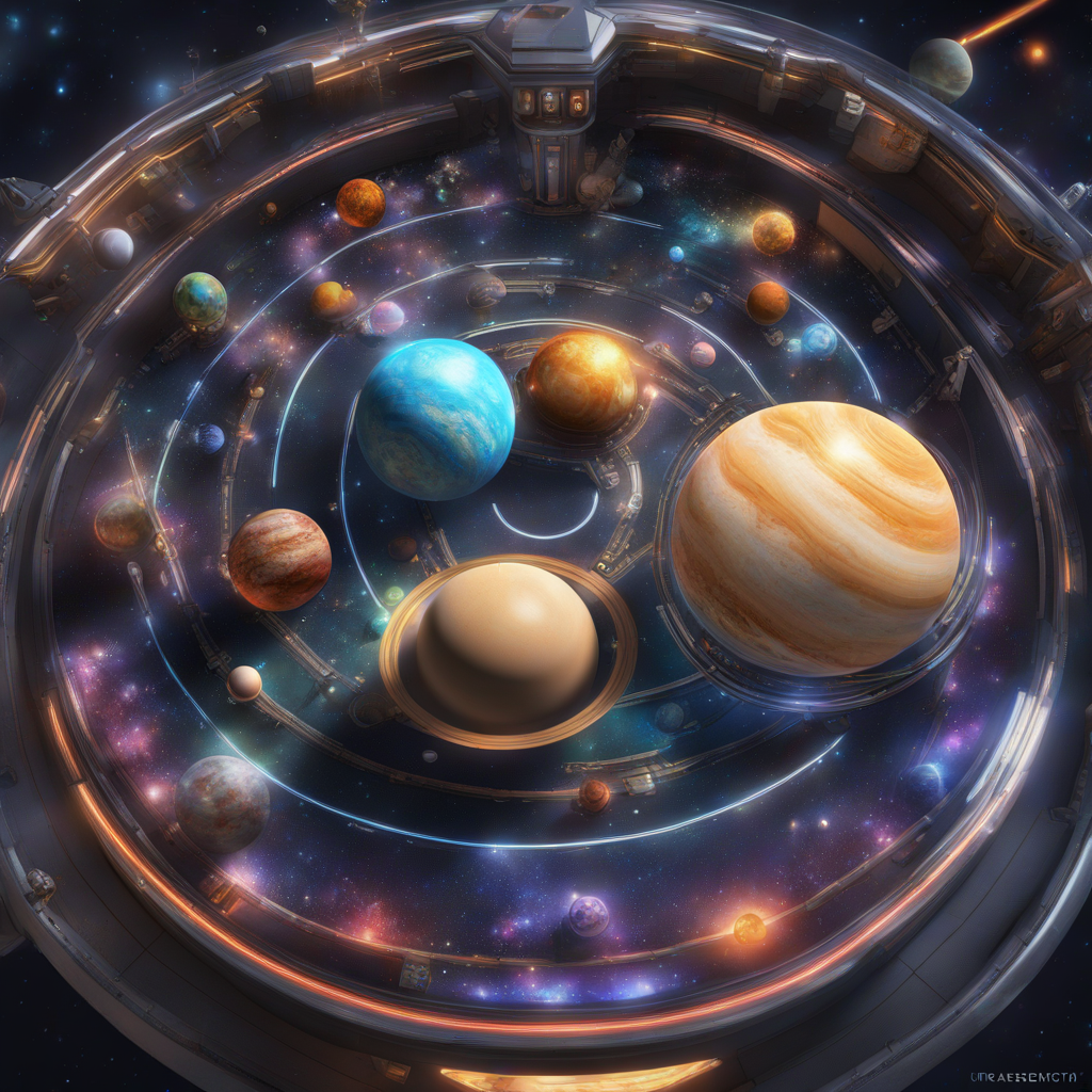 KREA AI - the universe in a pinball machine, solar system, p...