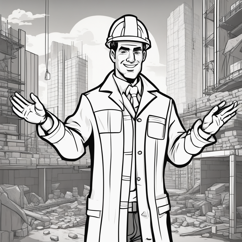 KREA AI - A construction engineer in a white hard hat, cool ...