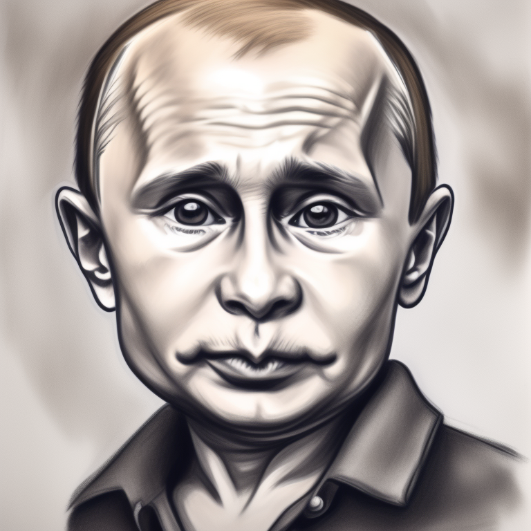 KREA AI - draw vladimir putin is an 2 year old boy