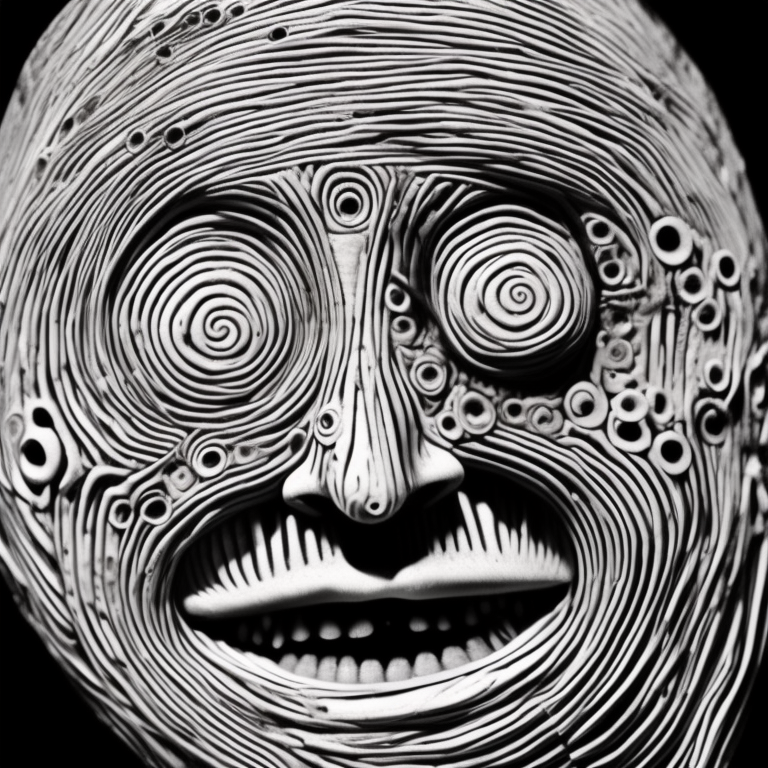 KREA AI - spiral face by junji Ito