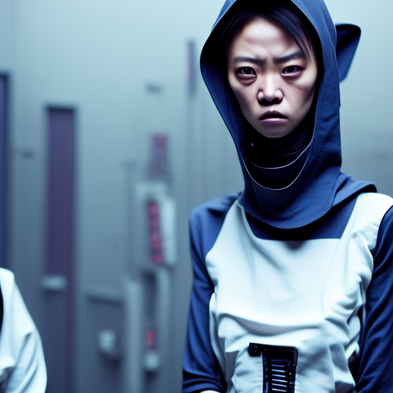 KREA AI - Chen Zhun shoots for a photo novel about "Nuns, Gu...