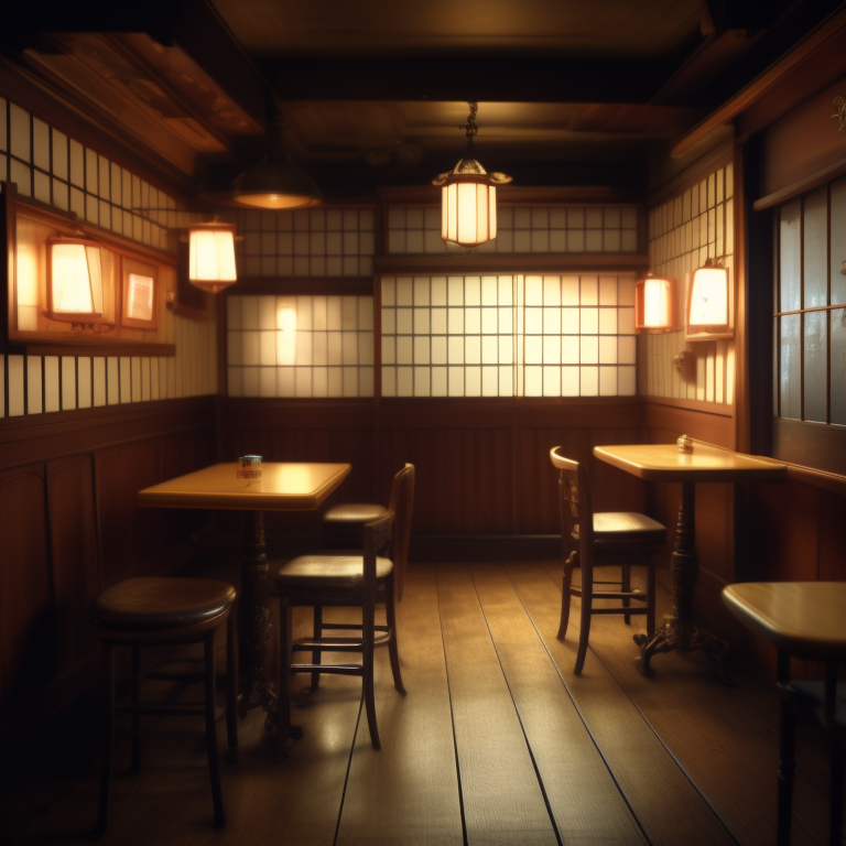 Krea Ai An Old English Style Cafe In Japan Antique Furnit