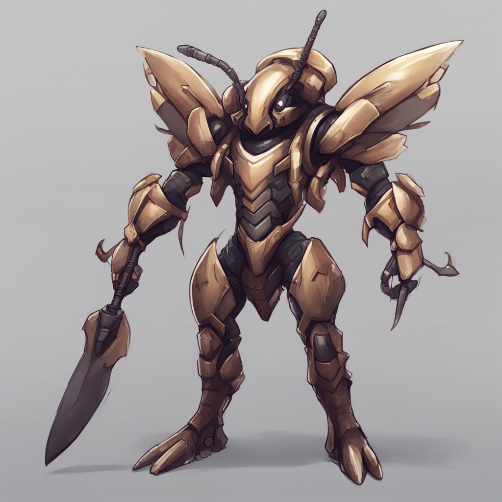 KREA AI - Design an Insectile Armoured Sports Character