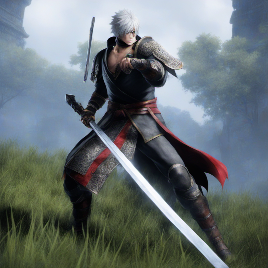 KREA AI - gintoki, epic ninja, heavy armor, greatsword