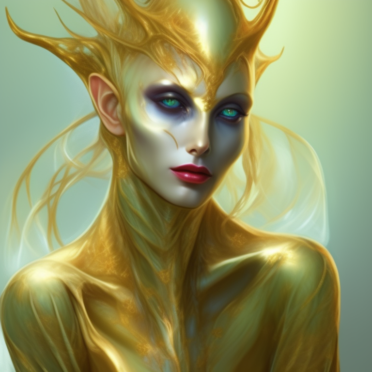 KREA AI - divine, alien elf, long limbs, slender, elegant, r...