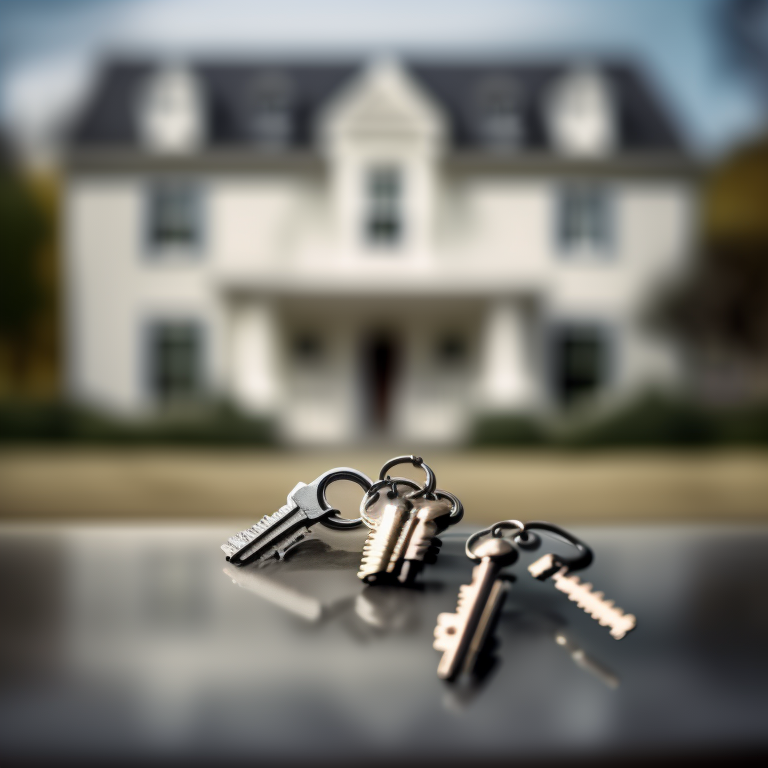 KREA AI - "Photograph of keys in sharp focus, with a blurred...