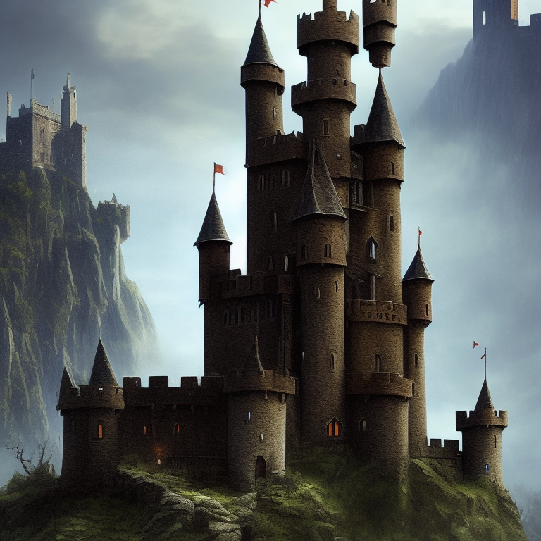 KREA AI - castle, medieval fantasy, rpg, towers
