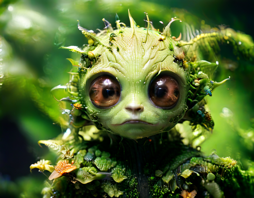 KREA AI - Cute creature from Space. terraforming. Alien Flor...