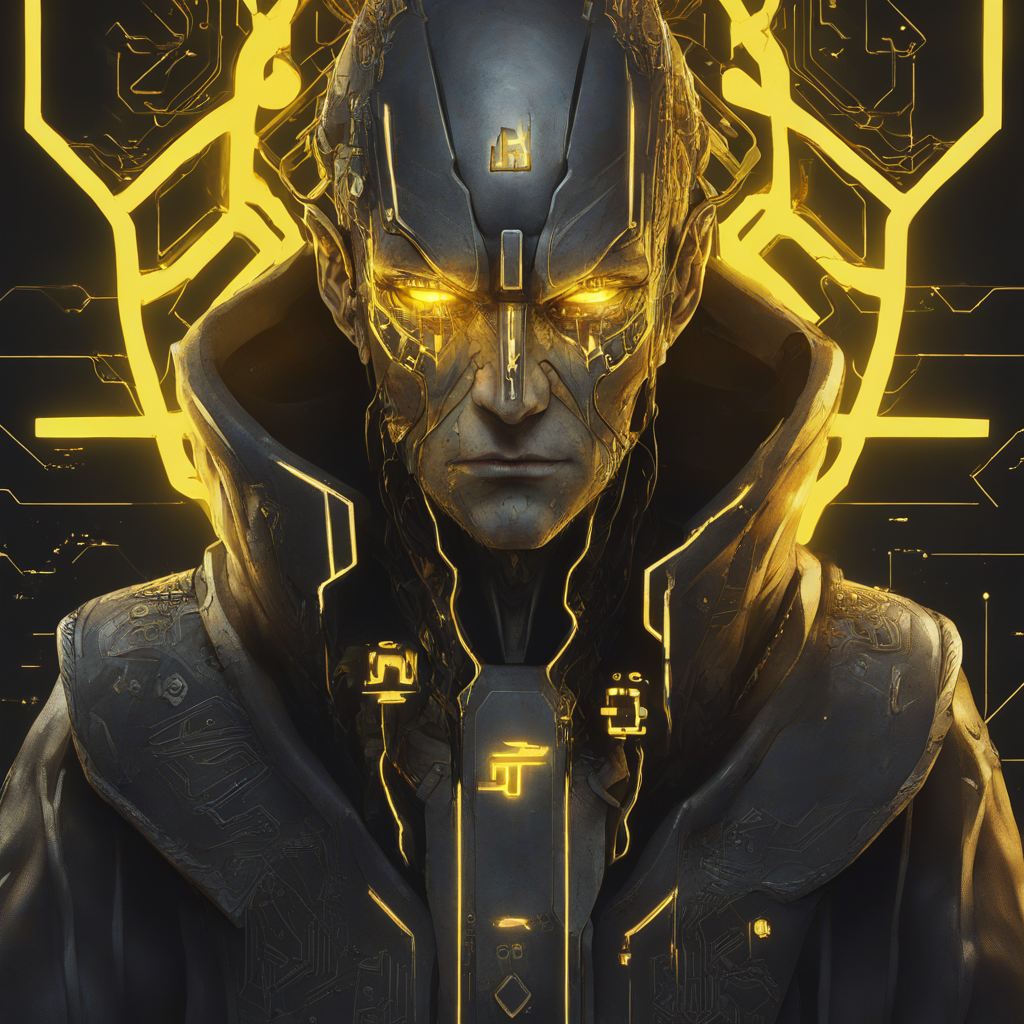 KREA AI - A close-up facing front image of a futuristic cybe...