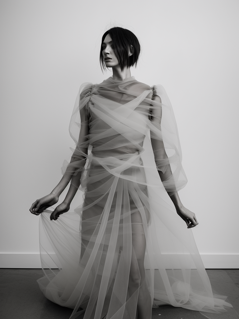 KREA AI - body in tulle style of anselm keifer history of ar...