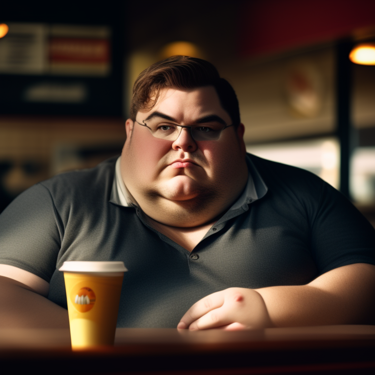 KREA AI - Hyper realistic professional photography. fat guy ...