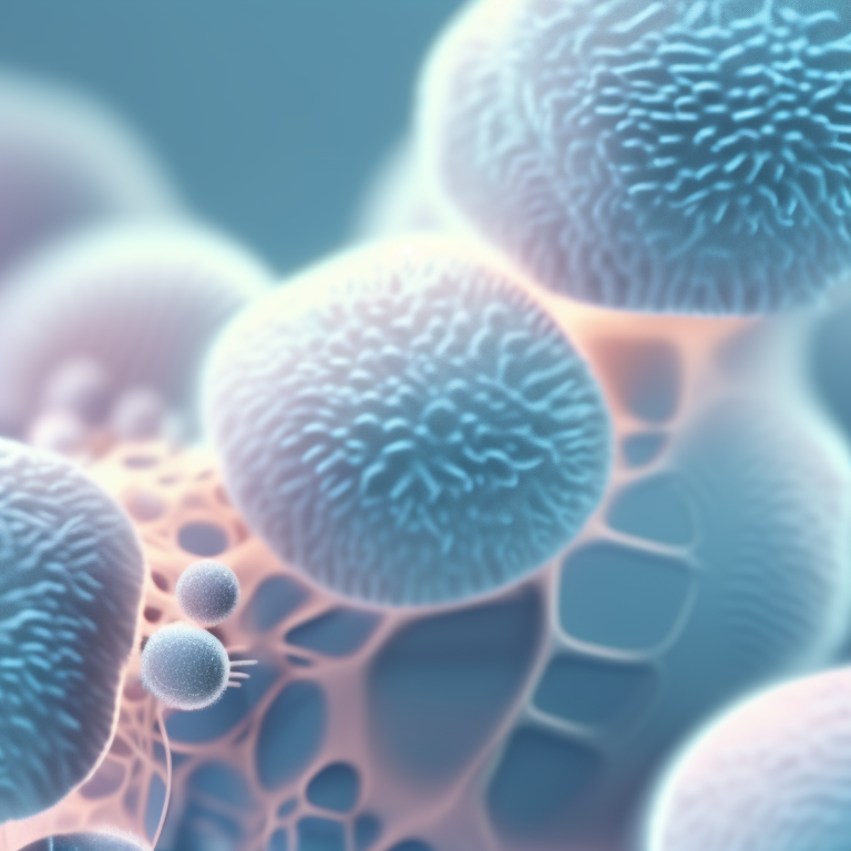 KREA AI - cluster of sem cells, microscopic, beautiful 3d re...